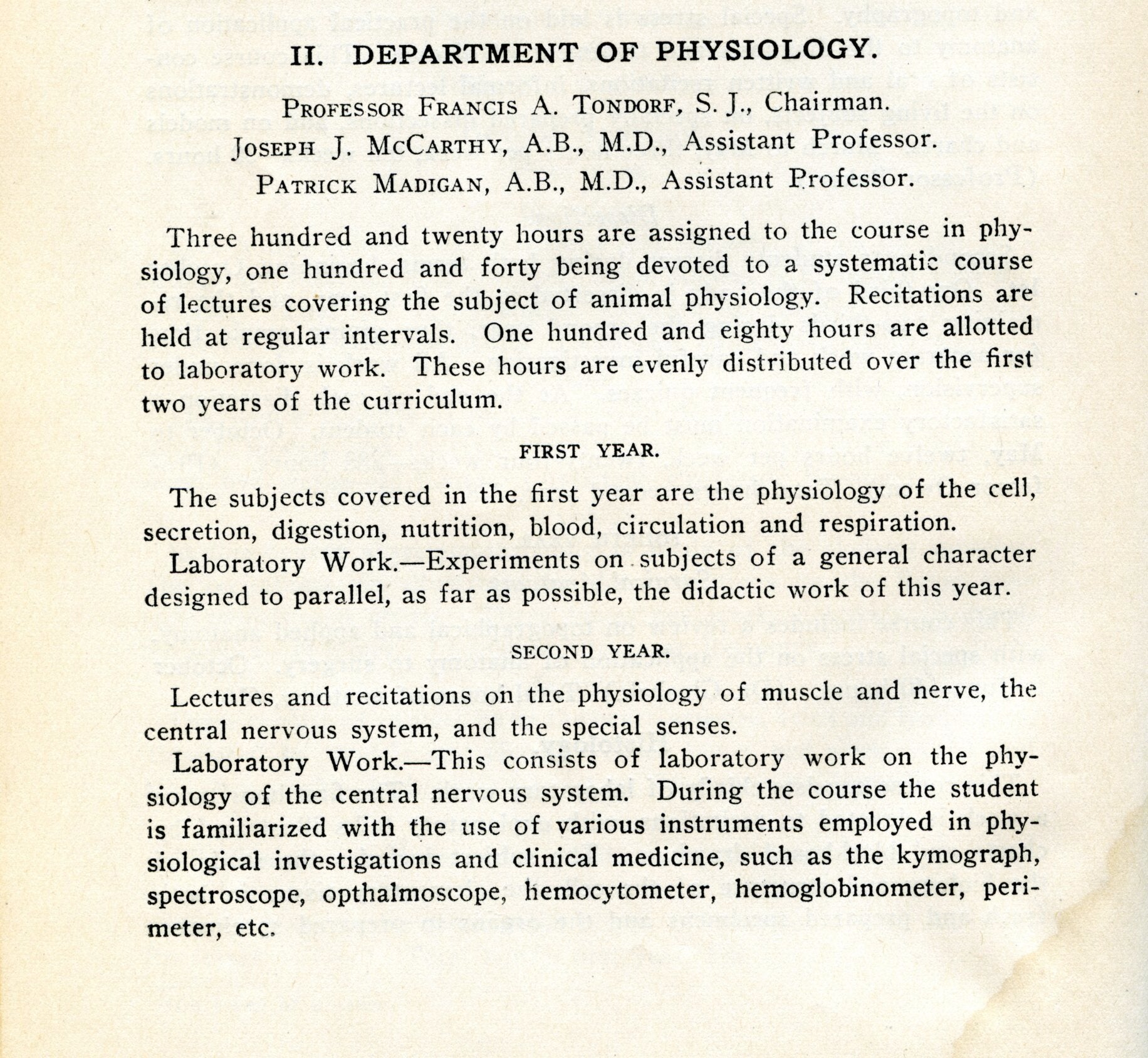 History | Department of Pharmacology & Physiology | Georgetown University